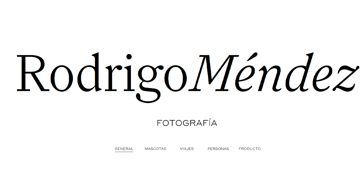Rodrigo Méndez - Fotografía